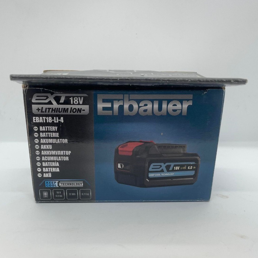Pre-owned Erbauer EXT 18V 4Ah Li-ion Battery hold full charge, EBAT18 ...